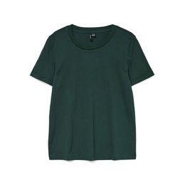 V&eacute;ro Moda VERO MODA Damen Kurzarmshirt "VMPAULA S/S T-SHIRT NOOS", gr&uuml;n, Gr. XL, unifarben, Jersey, Obermaterial: 100% Baumwolle, Shirts, Baumwolle, regular fit