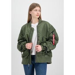 Damen Bomberjacke "CWU MA-1 Bomber Women", gr&uuml;n, Gr. S, Alpha Industries, Obermaterial: 100% Nylon, Lining/F&uuml;llung: 100% Polyester, Jacken