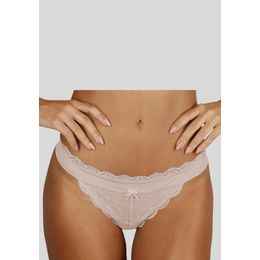 Lascana Damen String "Premium Dessous", Gr. 32, rosa, Spitze, Obermaterial: 90% Polyamid, 10% Elasthan, Unterhosen, aus zarter Spitze mit feiner