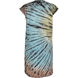 Urban Classics Damen Shirtkleid "Urban Classics Damen Ladies Tie Dye Dress", bunt, Basic, Gr. XS, 100% Baumwolle, Kleider