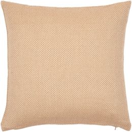Dekokissen Pad, B:40cm L:40cm, beige, Obermaterial: 100% Baumwolle, Dekokissen_Sitzkissen_Kissenh&uuml;llen, "CANE", Made in Europe, Kissenh&uuml;lle ohne
