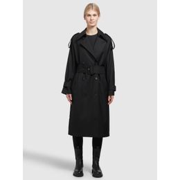 Khujo Damen Trenchcoat "LUMINA", schwarz, Gr. L, unifarben, 68% Polyester, 32% Viskose, M&auml;ntel