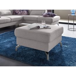 Sit & More Hocker SIT & MORE, B:72cm H:43cm T:72cm, grau, Wohnzimmer, Hocker, "Percy", Fu&szlig;h&ouml;he 12 cm, wahlweise mit unterschiedlichen Fu&szlig;farben