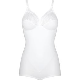 Triumph Damen Miederbody "Formfit BS X", wei&szlig;, Gr. 90, Obermaterial: 54% Polyamid, 22% Baumwolle, 19% Elasthan, 5% sonstige Fasern, Bodys, florale
