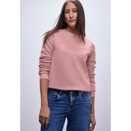 Street One Damen Sweatshirtpowder pink, Gr. 34, unifarben, Sweatware, 60% Baumwolle, 40% Polyester, Sweatshirts, mit Tunnelzug am Saum