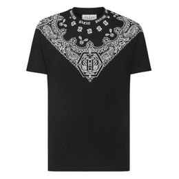 Philipp Plein Jungen T-Shirt "Paisley"02, schwarz, Gr. XXXL, Obermaterial: 100% Baumwolle, Shirts
