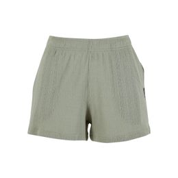 Karl Kani Damen Shorts "Karl Kani Woven Signature Pointelle Shorts"gr&uuml;n, Gr. XL, unifarben, 50% Baumwolle, 50% Viskose, Hosen