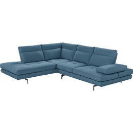 Ecksofa Calia italia, B:288cm H:90cm T:232cm, blau, Synthetische Faser (100% Polyester), Wohnzimmer, Sofas, "Toby Wing, B/T: 288/232 cm, Designsofa