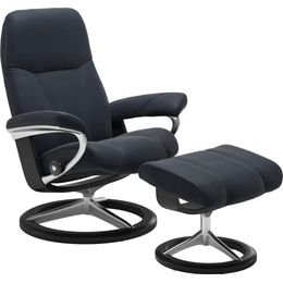 Relaxsessel stressless, B:78cm H:97cm T:70cm, blau, Leder BATICK: BATICK ist ein leicht korrigiertes, durchgef&auml;rbtes und genarbtes M&ouml;belleder, bei