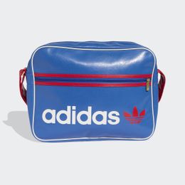 Sporttasche "AIRLINER OG", adidas originalsblau, better scarlet, Obermaterial: 100% Polyurethan, Taschen, Schultertasche im angesagten Retrolook