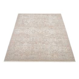 Teppich, B:200cm L:290cm, beige, OCI DIE TEPPICHMARKE, Polyester, Wohnzimmer, Teppiche, "FARBEN GRANDE", Klassisches Muster, eingefasst, in