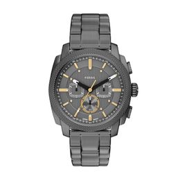 Fossil Herren Chronograph "Machine"anthrazit, grau, Armbanduhren, Quarzuhr, Armbanduhr, Herrenuhr, Edelstahlarmband, analog