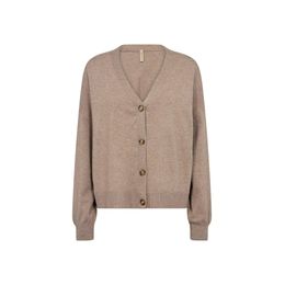 soyaconcept Damen Cardigan "Soya Concept Cardigan SC-NICOLINE 2"98030 camel melange, Gr. XL, Obermaterial: 32% Polyester, 36% Nylon, 16% Wolle, 16%