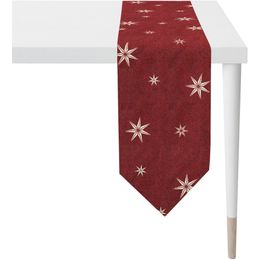 Tischband Apelt, B:21cm L:175cm, rot, Polyacryl, Polyester, Viskose, Tischdecken, "5842"