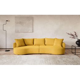 Loungesofa COTTA, B:296cm T:114cmmustard, 95% POLYESTER (PES) 5% POLYAMID(PA), Sofas, "Sana-Loungesofa"