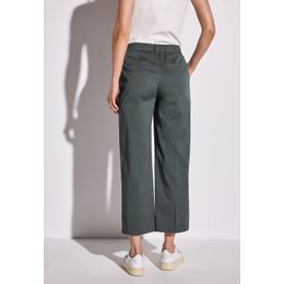 Street One Damen Chinohose, gr&uuml;n, Gr. 34, unifarben, Web, 97% Baumwolle, 3% Elasthan, Hosen