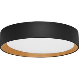 NOVA LUCE LED Deckenleuchte "STAKE", 1, &Oslash; 35cm H: 7cm, 1 Stk., schwarz, Wohnzimmer, Leuchten