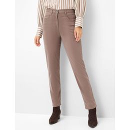 Damen 5-Pocket-Hose "Style CAREN NEW", beige, Gr. 46, RAPHAELA BY Brax, Web, 46% Baumwolle, 39% Lyocell, 12% Elastomultiester, 3% Elasthan, Hosen