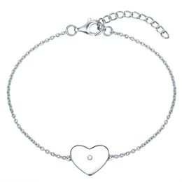 Lulu & Jane LULU & JANE Damen Gliederarmband "LJ375", Diamantensilber, wei&szlig;, Diamanten, Armb&auml;nder, Sterling Silber