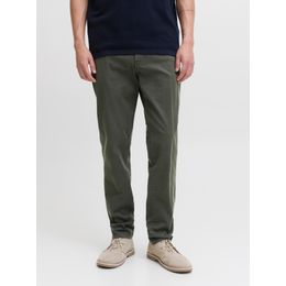 Jack & Jones JACK & JONES Herren Chinohose "JPSTMARCO ARTHUR CHINO SN", grau, Gr. 33, unifarben, Web, Obermaterial: 97% Baumwolle, 3% Elasthan, Hosen
