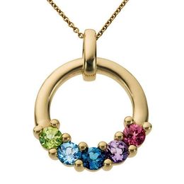 Firetti Damen Kettenanh&auml;nger "Schmuck Geschenk Gold 333 Halsschmuck Anh&auml;nger f&uuml;r Halskette Peridot", Gelbgold 333, 2,5 g, bunt, Gelbgold 333,