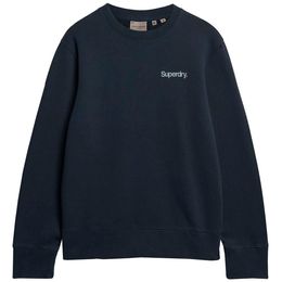 Superdry Herren Sweatshirt "CORE LOGO CITY LOOSE CREW", blau, Gr. L, bedruckt, Sweatware, Obermaterial: 100% Baumwolle, Sweatshirts