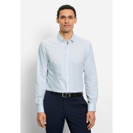 OLYMP Herren Businesshemd "OLYMP Level Five 24/Seven, body fit, Modern Kent"bleu, Gr. 43, 64% Baumwolle, 27% Polyester, 9% Elasthan, Hemden
