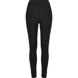 Urban Classics Damen Leggings "Urban Classics Damen Ladies Flock Lace Stripe Leggings"schwarz, Gr. XS, gestreift, 96% Baumwolle, 4% Elasthan, Hosen