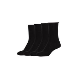 s.Oliver Damen Socken "Socken 4er Pack", Gr. 39, schwarz, 75% Viskose, 23% Polyamid, 2% Elasthan, uni, Socken