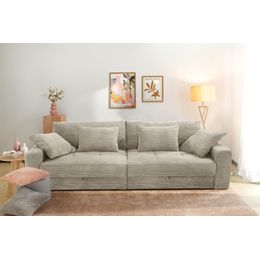 Jockenh&ouml;fer Big-Sofa, B:284cm T:113cmgrau, beige 426, 17, JOCKENH&Ouml;FER GRUPPE, Korpus: 100% Polyester;Kissen: 100% Polyester, Sofas, "Space", XXL, B: 284cm, 2x