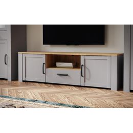 TV-Board FORTE, B:166cm H:52cm T:42cm, grau, Sideboards, "Bohol TV-Board, TV-Schrank", Breite 166 cm