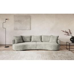 Loungesofa COTTA, B:296cm T:114cmstone, 95% POLYESTER (PES) 5% POLYAMID(PA), Sofas, "Sana-Loungesofa"