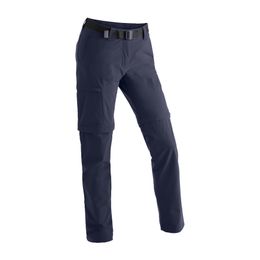 Maier Sports Damen Funktionshose "Inara slim zip", blau, Gr. 27, 90% Polyamid, 10% Elasthan, Hosen, Damen Wanderhose, zipp-off Outdoor-Hose, 4