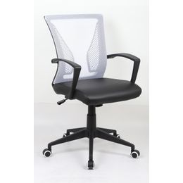 B&uuml;rostuhl Vcm, B:48cm T:46cm, wei&szlig;, Obermaterial: 90% Metall MT. 10% Textilmaterial TEXMAT., St&uuml;hle, "B&uuml;rostuhl Schreibtischstuhl Drehstuhl Offilo PU"