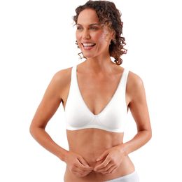Triumph Damen Komfort-BH ohne B&uuml;gel mit vorgeformten Cups wei&szlig;, Gr&ouml;&szlig;e 80C