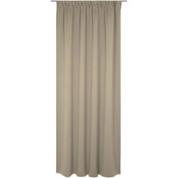 Vorhang WIRTH, B:150cm H:255cm, beige, Baumwolle, Leinen, Modal, Wohnzimmer, Gardinen, "Wiessee", nach Ma&szlig;
