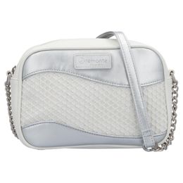 Remonte Damen Umh&auml;ngetasche, silber, Lederimitat, metallic, Taschen, Damen-Mini-Bag, Schultertasche, Umh&auml;ngeriemen mit Kette