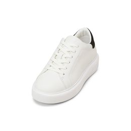 Marc O'Polo MARC O'POLO Damen Sneaker "aus edlem Rindleder", Gr. 41wei&szlig; cotton, schwarz, Obermaterial: 100% Leder, unifarben, Schuhe