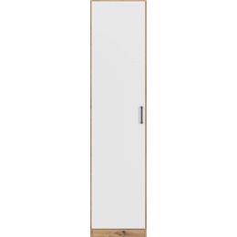 Mehrzweckschrank Rauch, B:47cm H:197cm T:41cmeiche artisan, alpinwei&szlig;, griffe graumetallic, Holzwerkstoff, K&uuml;che, Schr&auml;nke, "Garderobe Kleiderschrank