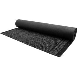 L&auml;ufer, B:66cm H:6mm L:1.250cm, grau, PRIMAFLOR-IDEEN IN TEXTIL, Polypropylen (PP), Flur, Teppiche, "Schmutzfangl&auml;ufer MALAGA, Made in Belgium",