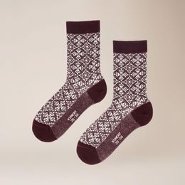 Kunert Damen Socken "Socke Allover Flower", Gr. 39, lila, Obermaterial: 90% Baumwolle CO. 8% Polyamid PA. 2% Elasthan EL., Socken