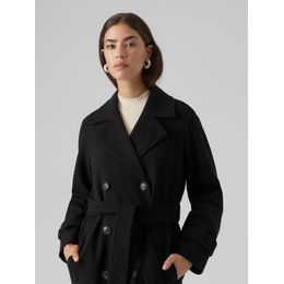 V&eacute;ro Moda VERO MODA Damen Trenchcoat "VMFORTUNEVEGA LONG TRENCHCOAT GA NOOS", schwarz, Gr. S, unifarben, Web, Obermaterial: 100% Polyester, M&auml;ntel
