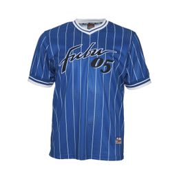 Fubu Damen T-Shirt "Fubu Herren FM232-012-2 Fubu Retro Pinstripe Jersey"blau, wei&szlig;, Gr. S, gestreift, 100% Polyester, Shirts