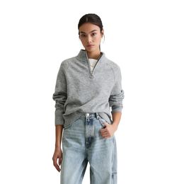 Marc O'Polo Damen Strickpullover "aus flauschigem Schurwolle-Mix"stone melange, Gr. L, MARC O'POLO DENIM, unifarben, Obermaterial: 72% Schurwolle, 26% Polyamid,