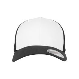 Flexfit Flex Cap "Flexfit Unisex Flexfit Mesh Colored Front"balck, wei&szlig;, schwarz, Gr. S, 60% Baumwolle, 40% Polyester, Caps