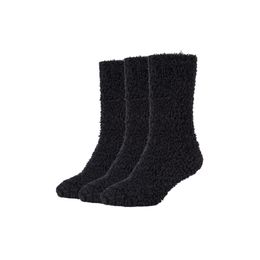 Socken Camano "warm & cozy", Damen, Gr. 39-42, schwarz, Elasthan, Polyester, unifarben, Socken Socken, mit elastischem Bund