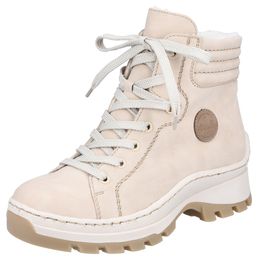 Rieker Damen Winterboots, Gr. 42, beige, Lederimitat, Schuhe, mit seitlichem Rieker-Label