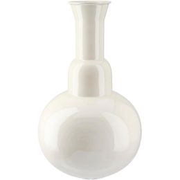 Tischvase Gilde, B:23cm H:36cm T:23cm, beige, Metall, Vasen, "Vase Filu, creme H.36 cm"