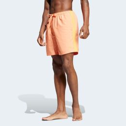 Herren Badeshorts "ADICOLOR 3-STREIFEN, 20 ZENTIMETER"semi coral, Gr. S, adidas Performance, Obermaterial: 100% Polyester, Badehosen