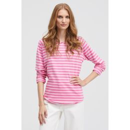 Smith & Soul SMITH & SOUL Damen Sweater, pink, Gr. XS, gestreift, Single Jersey, Material: 100% Baumwolle, Sweatshirts